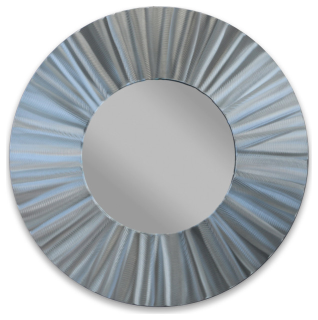 Contemporary Home Décor 'Radiant Circle Mirror' Metal Accent Mirror ...