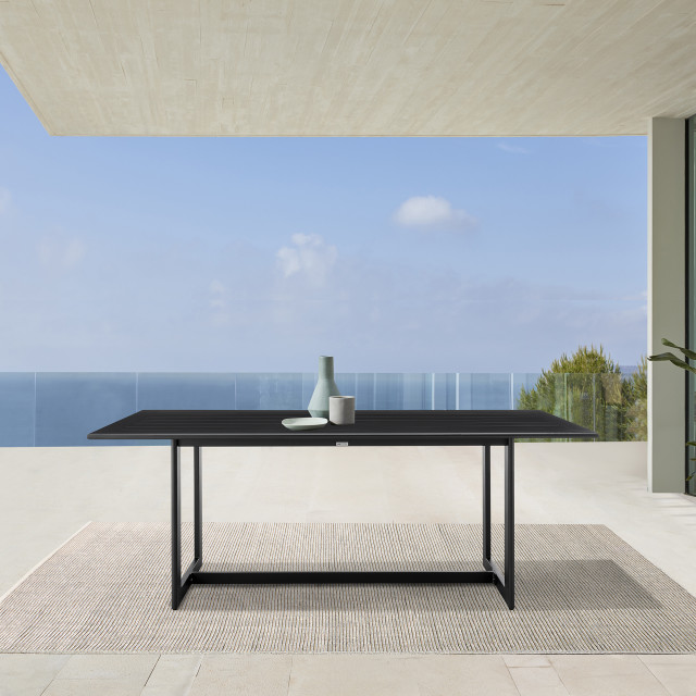 Grand Outdoor Patio Dining Table in Aluminum - Transitional - Outdoor ...