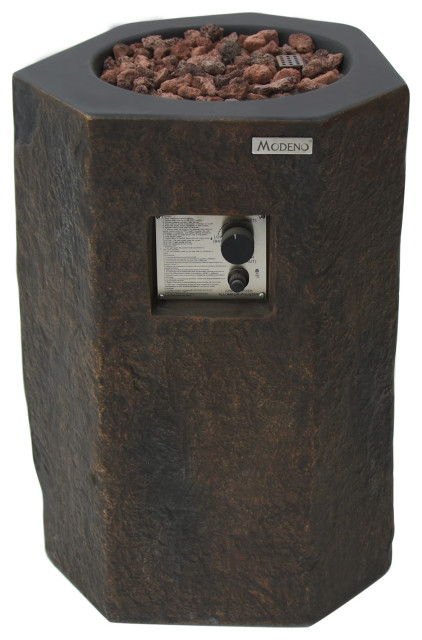 Modeno Basalt Column Fire Pit - Rustic - Fire Pits - by Ocean Rock USA ...