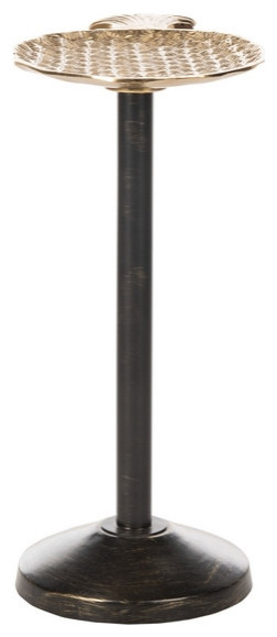 Shannon Pineapple Top Accent Table Gold/Antique Gold - Tropical - Side ...