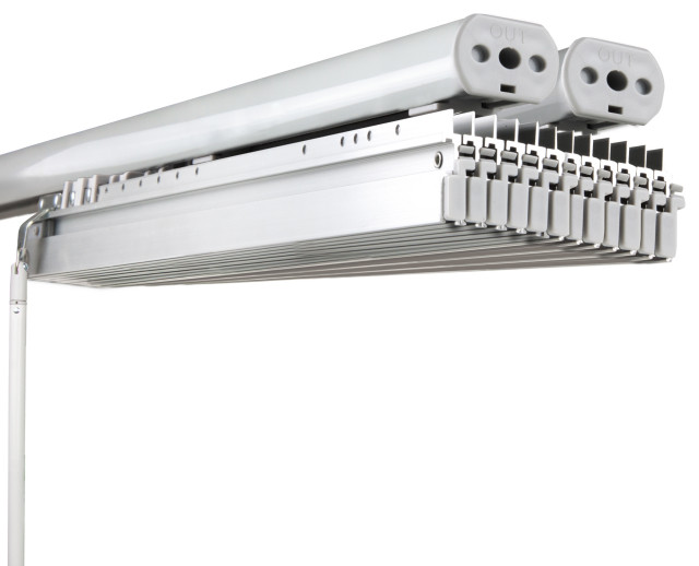 Ember Lead 12-Panel Track Extendable Vertical Blinds 140-260"W, 91.4" H ...