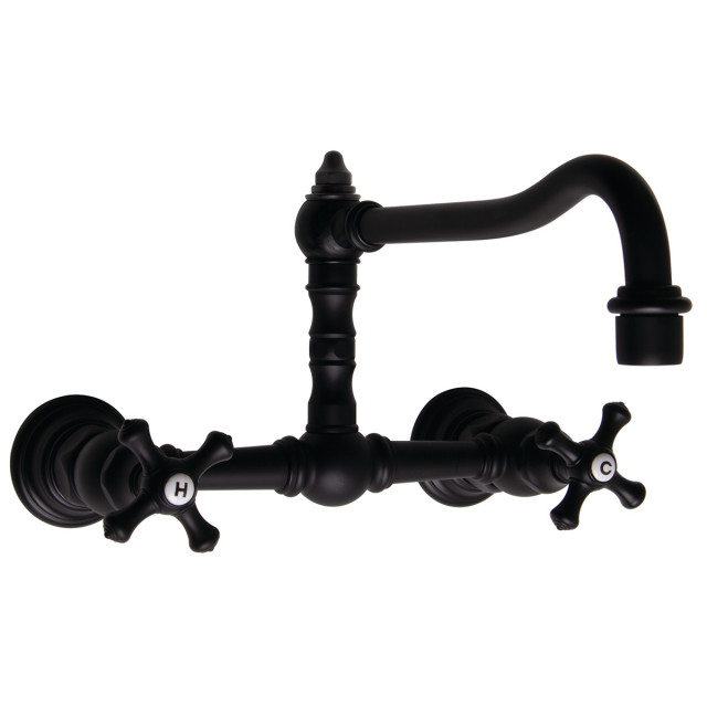 Speakman SB-3242-MB Proper High Rise Wall Mount Kitchen Faucet, Matte ...