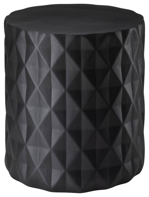 MGO Black Diamond Textured Garden Stool - Contemporary - Accent And ...