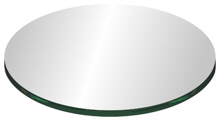 10" Round Glass Top 3/8" Thick With Flat Polish Edge - Contemporary ...