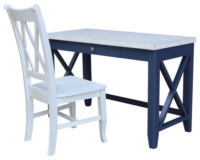 Hampton Desk With Double XX Back Chair - Transitional - Desks And ...