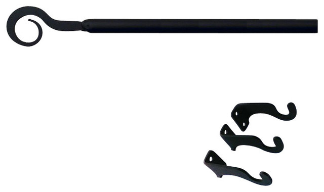 Curl Curtain Rod, Large - Transitional - Curtain Rods - by Bentley ...