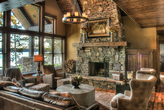 Trout Lake 7 - Rustic - Living Room - Minneapolis - by Lands End ...