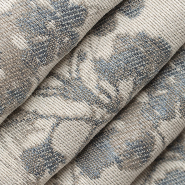 Natural Blue Performance Floral Tapestry woven Upholstery Fabric by the ...