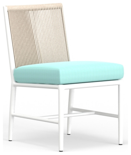 Sabbia Armless Dining Chair, No Welt - Beach Style - Outdoor Dining ...