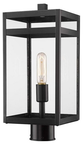 1 Light Outdoor Post Mounted Fixture In Outdoor Style-17.75 Inches Tall ...