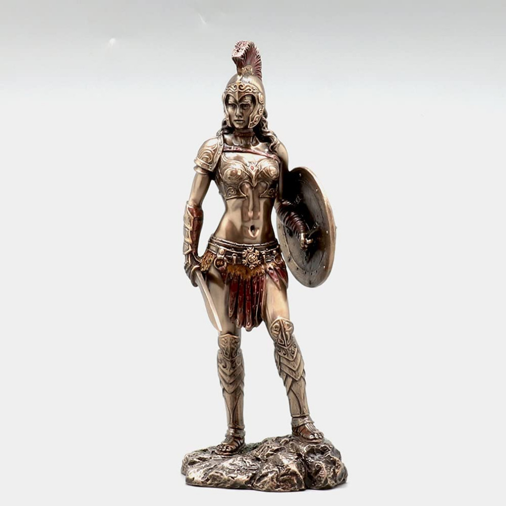 Amazon Warrior Wielding Sword And Shield - Classic Statue Sculpture ...