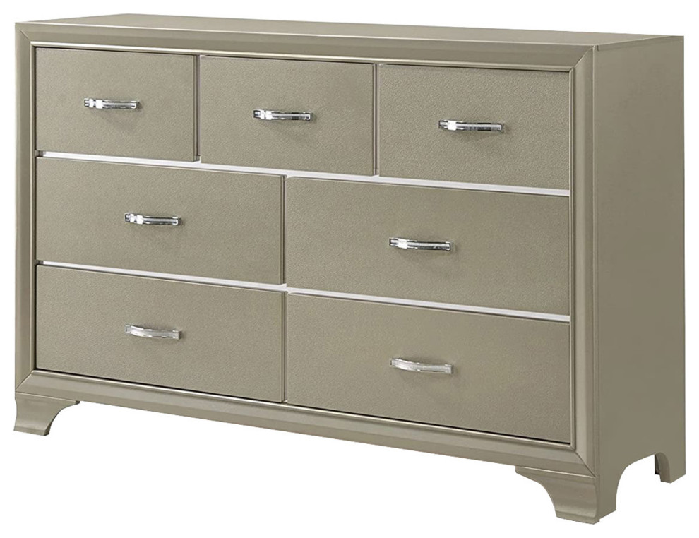 Dresser with 7 Drawers, Champagne - Transitional - Dressers - by Simple ...