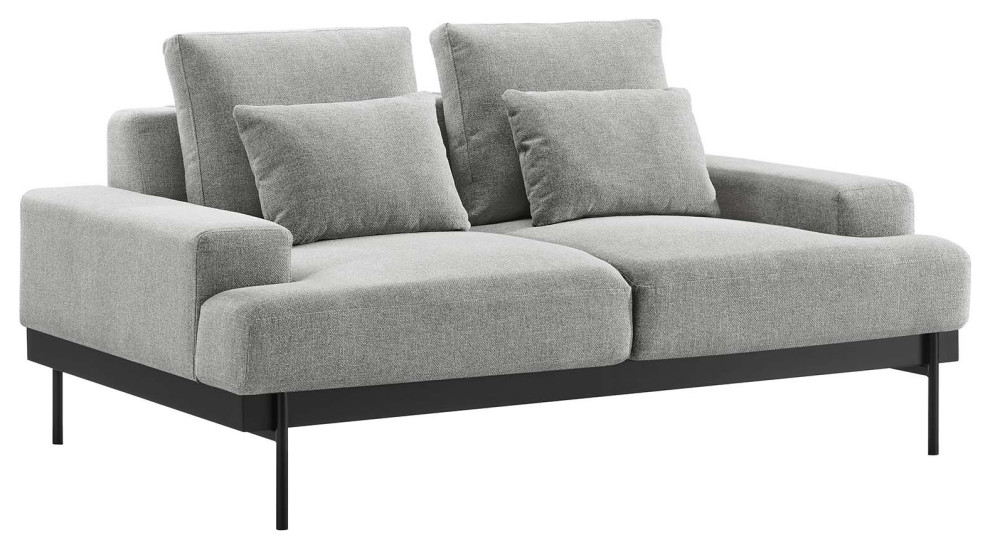 Proximity Upholstered Fabric Loveseat - Contemporary - Loveseats - by ...