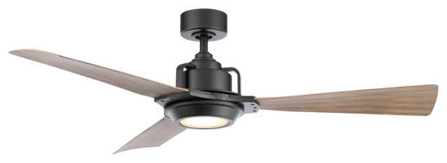 Osprey 56" Ceiling Fan in Matte Black/Barn Wood - Transitional ...