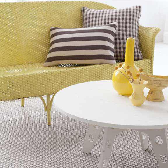 Two-Tone Rope Platinum/Ivory Indoor/Outdoor Rug, 2'x3' - Transitional ...