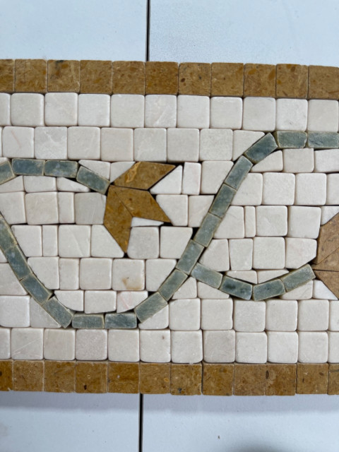Marble Mosaic Border Listello Accent Tile Edera Antique 4x11 Tumbled, 1 ...