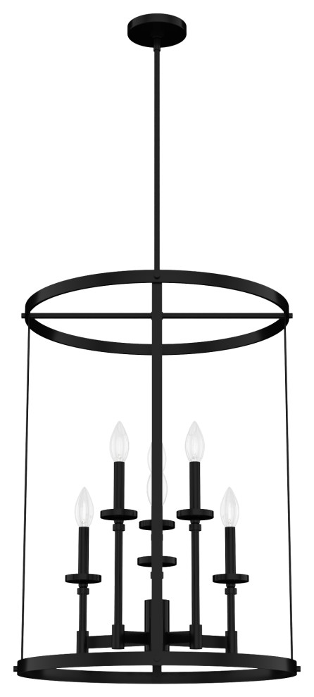 Briargrove Matte Black 6-Light Chandelier - Transitional - Chandeliers - by Hunter Fan Company ...