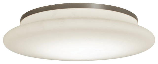 AFX Lighting Sutton LED 18" Flush Mount, Nickel/Frosted White ...