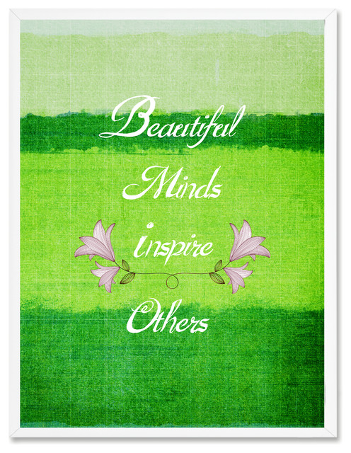 Beautiful Minds Inspire Others Inspirational, Canvas, Picture Frame, 13 ...