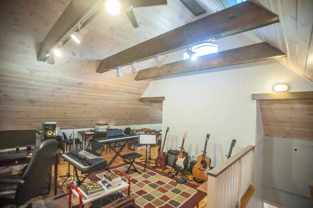 Attic Music Room - Farmhouse - Home Office - Boston - by Kristine ...