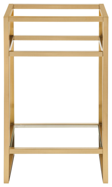 Boston 20" Stainless Steel Sink Console, Radiant Gold - Contemporary ...