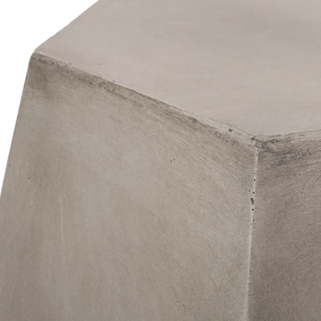 Hopewell Lightweight Concrete Side Table - Industrial - Outdoor Side ...