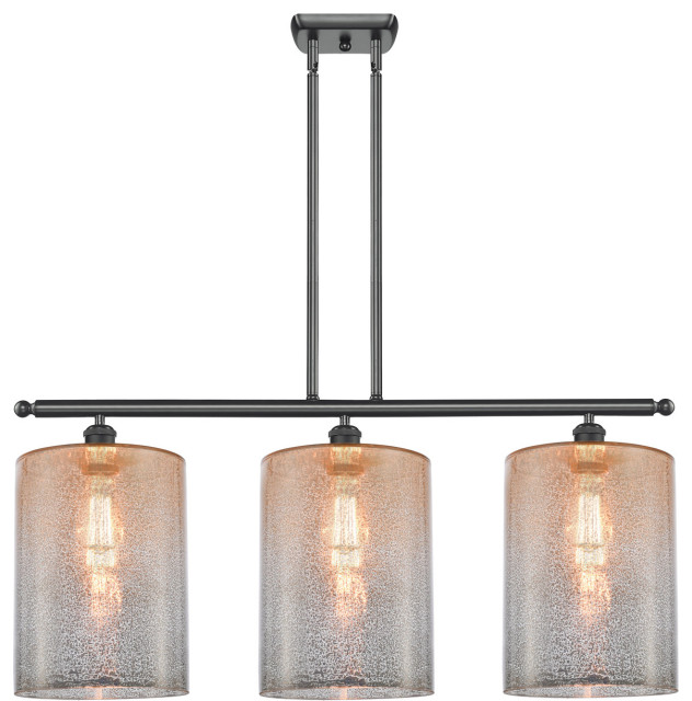 Ballston Cobbleskill 3 Light Island Light, Matte Black, Mercury Glass ...