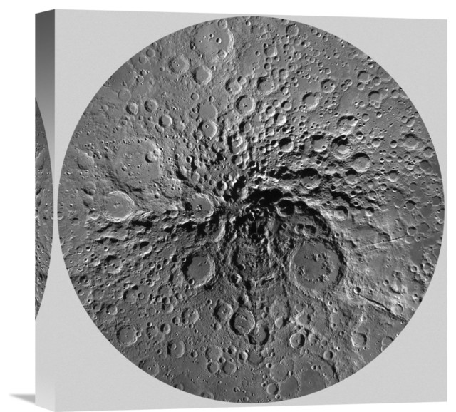 "Unmarked Map of the Moon, South Pole" Artwork, 18" x 18", 18" x 18 ...