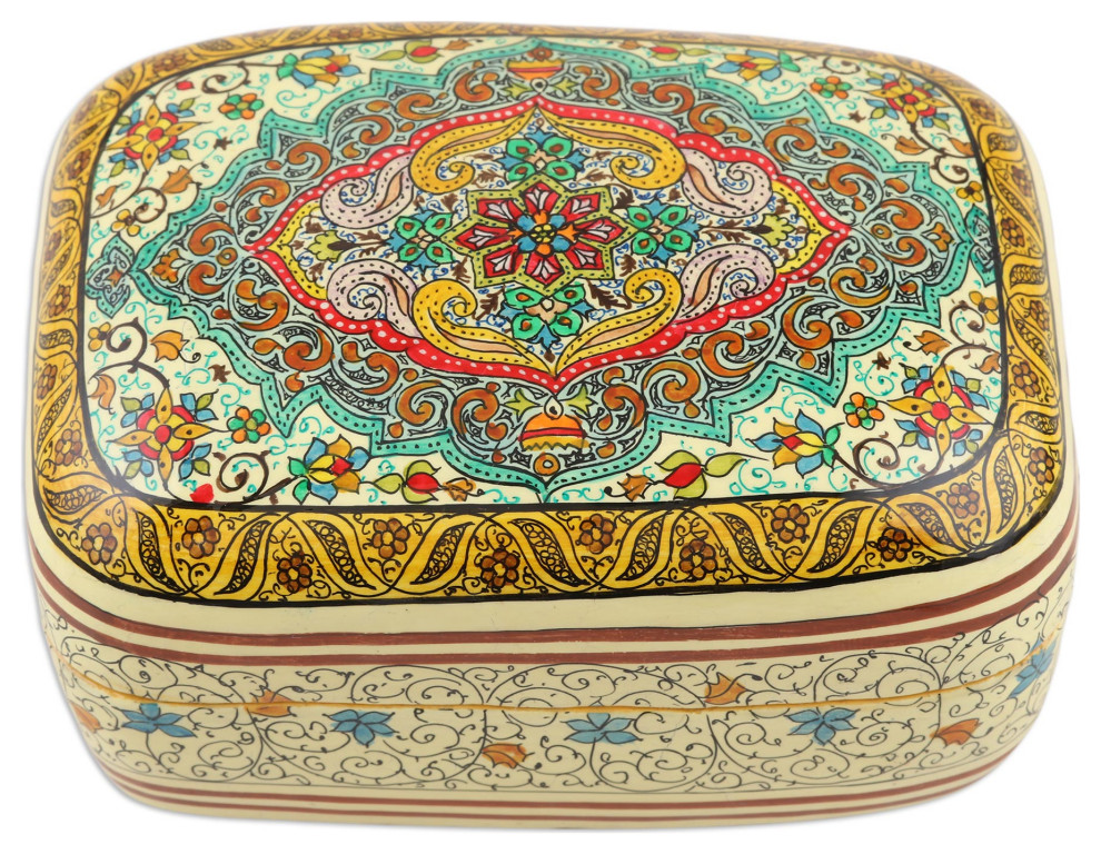 Novica Handmade Persian Delight Decorative Papier Mache Box ...