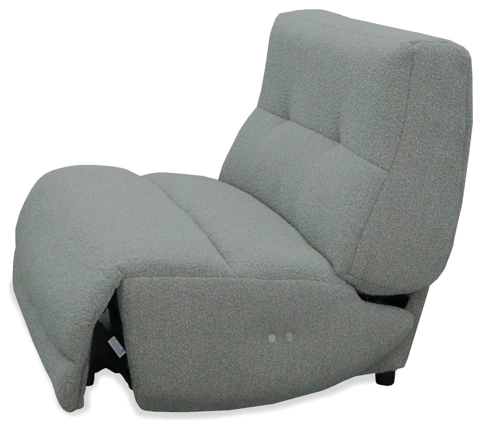Divani Casa Basil Modern Grey Fabric Large Electric Recliner Chair ...