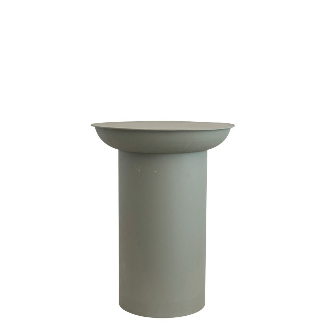 Modern Textured Metal Side Table, Grey - Transitional - Side Tables And ...