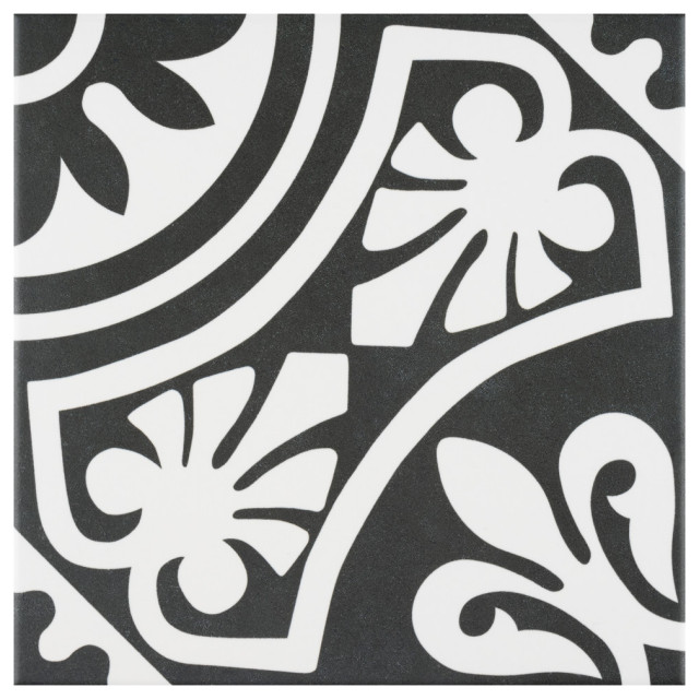 Majestic Tiena Black Porcelain Floor and Wall Tile - Contemporary ...