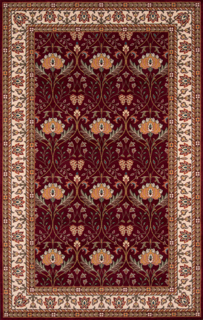 Persian Hand-Serged Rug, Burgandy, 9'6"x13' - Traditional - Area Rugs ...