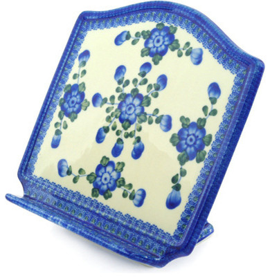 Polmedia Polish Pottery 9" Stoneware Book Stand - Mediterranean ...