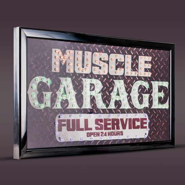 Muscle Garage Full Service LED Sign - Contemporary - Novelty Lighting ...