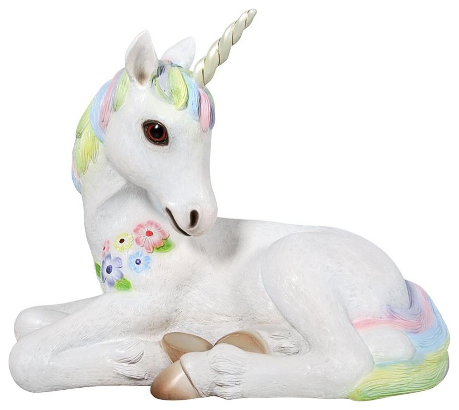 Design Toscano Resting Unicorn - Contemporary - Garden Statues And Yard ...