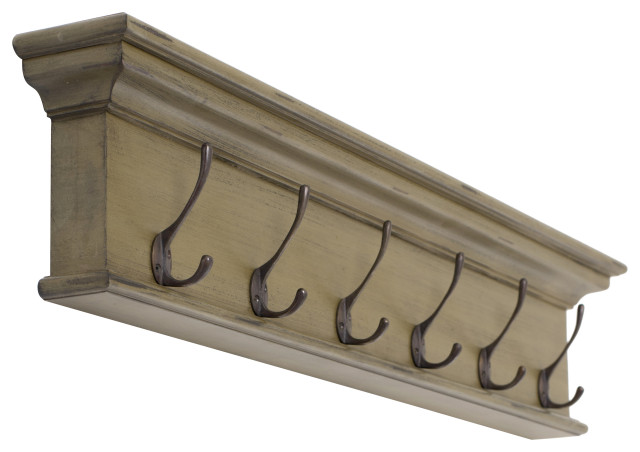 Halifax 6-Hook Coat Rack - Traditional - Wall Hooks - by Nova Solo ...