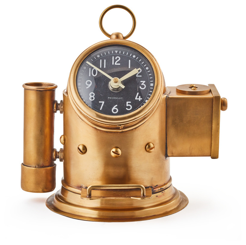 Pendulux Pilot House Table Clock - Traditional - Desk And Mantel Clocks - by EuroLuxHome | Houzz