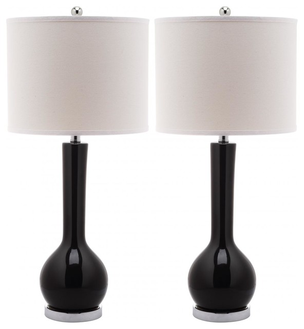 Mae Long Neck Ceramic Table Lamps, Set Of 2 - Contemporary - Lamp Sets ...