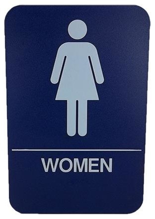 Cal Royal Women Restroom Sign, 6"x9" - Contemporary - Novelty Signs ...