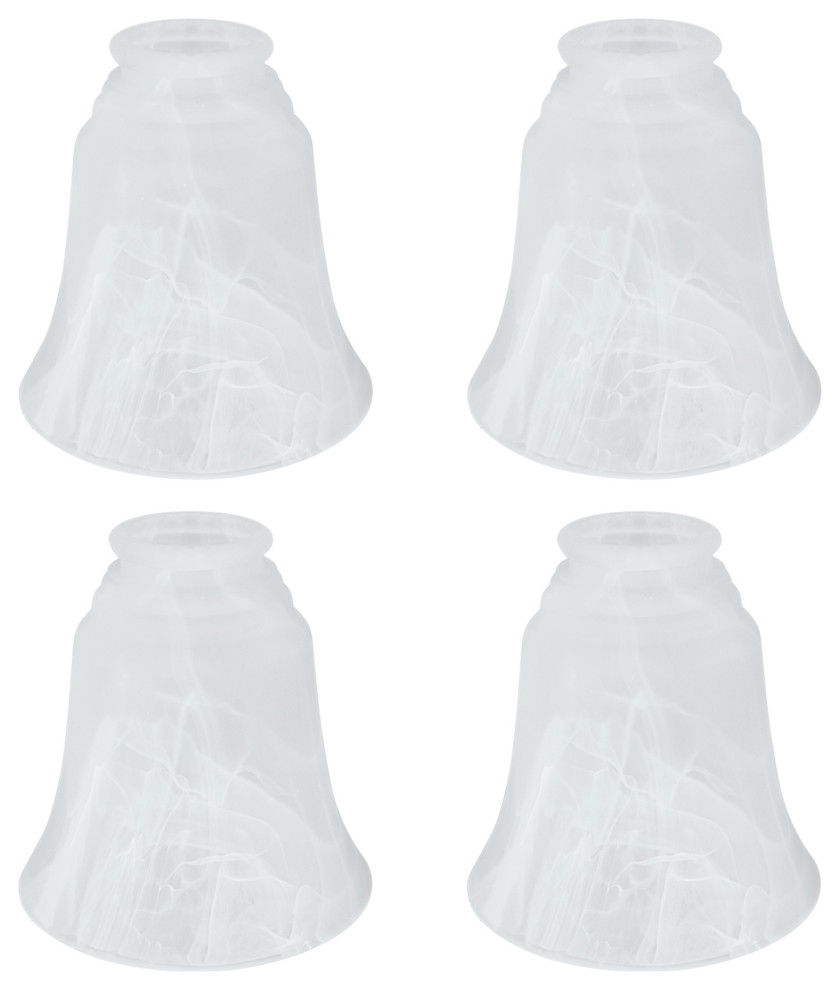 23105-4 Replacement Bell Shaped Alabaster Glass Shade, 4 Pack ...