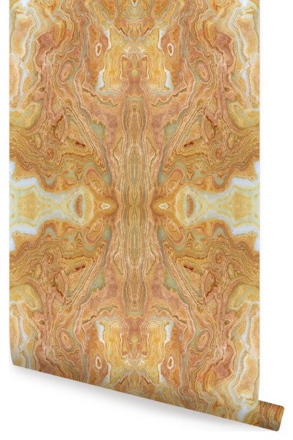 Geo Rock Peel and Stick Vinyl Wallpaper, 24"x108" - Contemporary ...