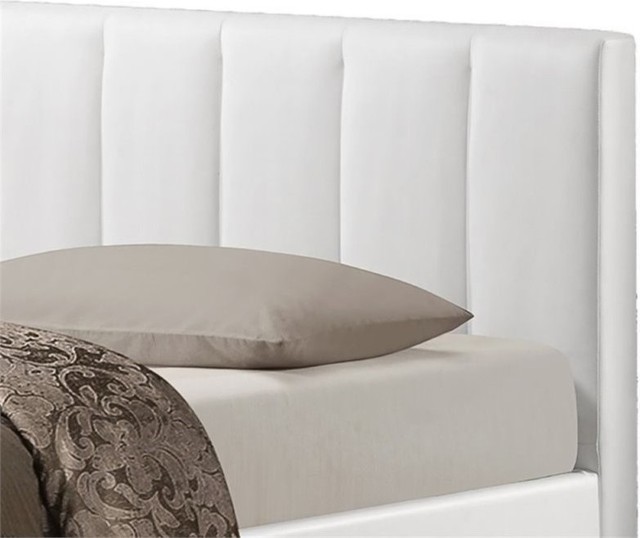 Atlin Designs Contemporary Faux Leather Upholstered Queen Storage Bed ...