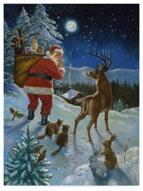 Hal Frenck 'Moonlight Delivery' Canvas Art, 32"x24" - Traditional ...