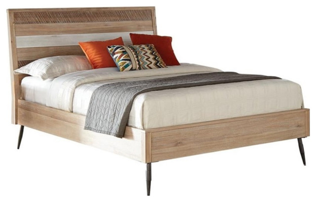 Coaster Marlow Farmhouse Wood Eastern King Platform Bed Brown ...