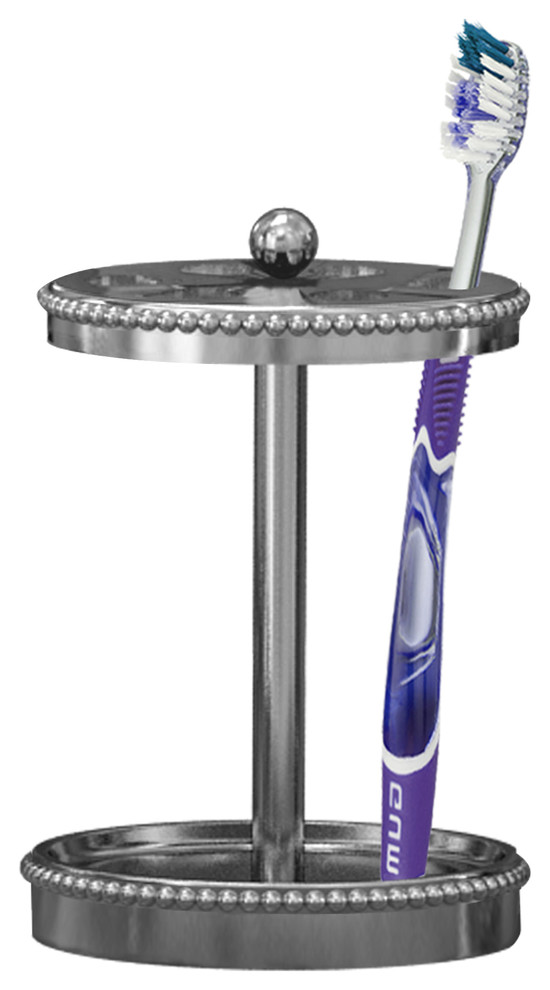 nu steel Chic Beaded Toothbrush Holder - Transitional - Toothbrush ...