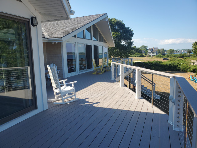 Cable Rails, TimberTech AZEK Deck, SBC Cedar Shingle Siding in ...