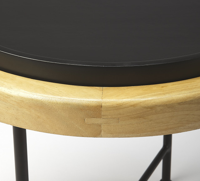 Rochester Wood & Metal Accent Table - Industrial - Side Tables And End ...