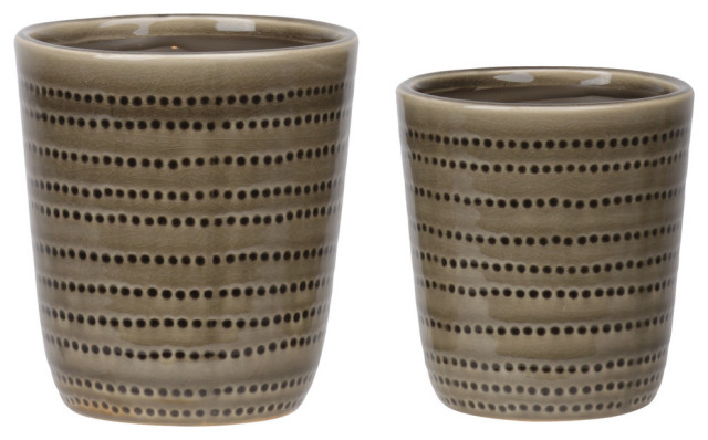 Ceramic Figurine Gloss White - Transitional - Outdoor Pots And Planters ...