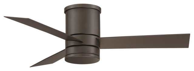 Axis 3-Blade Smart Flush Mount Ceiling Fan 44" Bronze, 3000K LED Kit ...